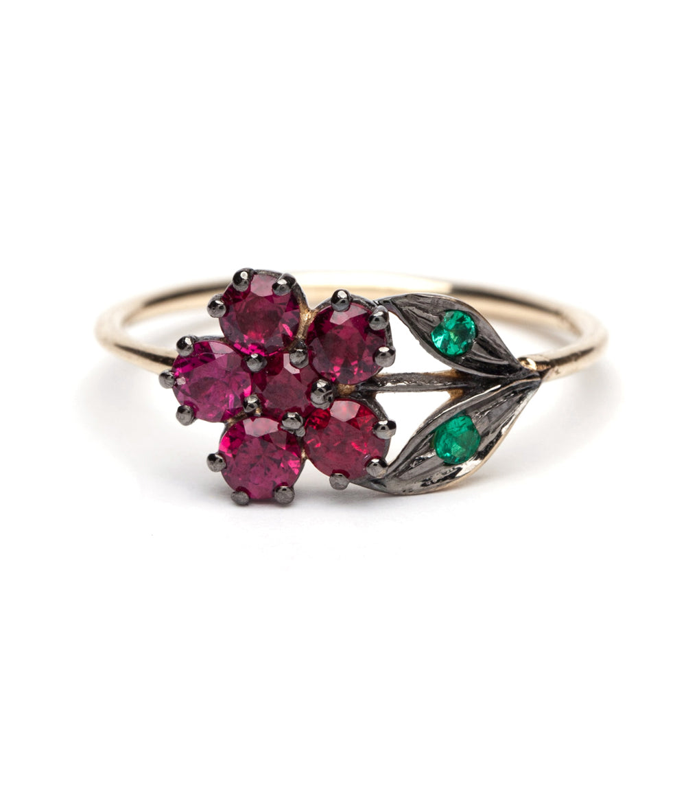 Antique Inspired Flower Ring – Sofia Kaman