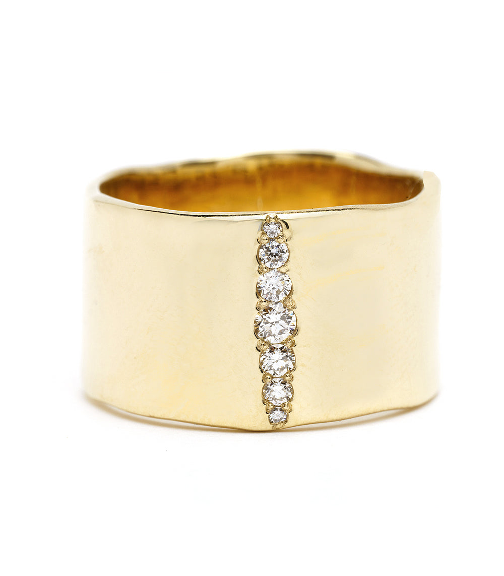 Torn Paper Band With Vertical Diamond Stripe – Sofia Kaman