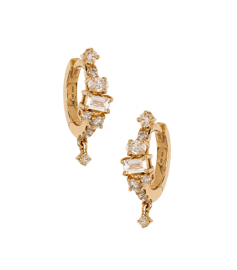 Tiny Mosaic Huggie – Sofia Kaman