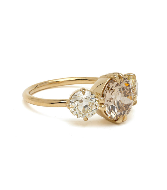 Claudette 3 Stone Engagement Ring – Sofia Kaman