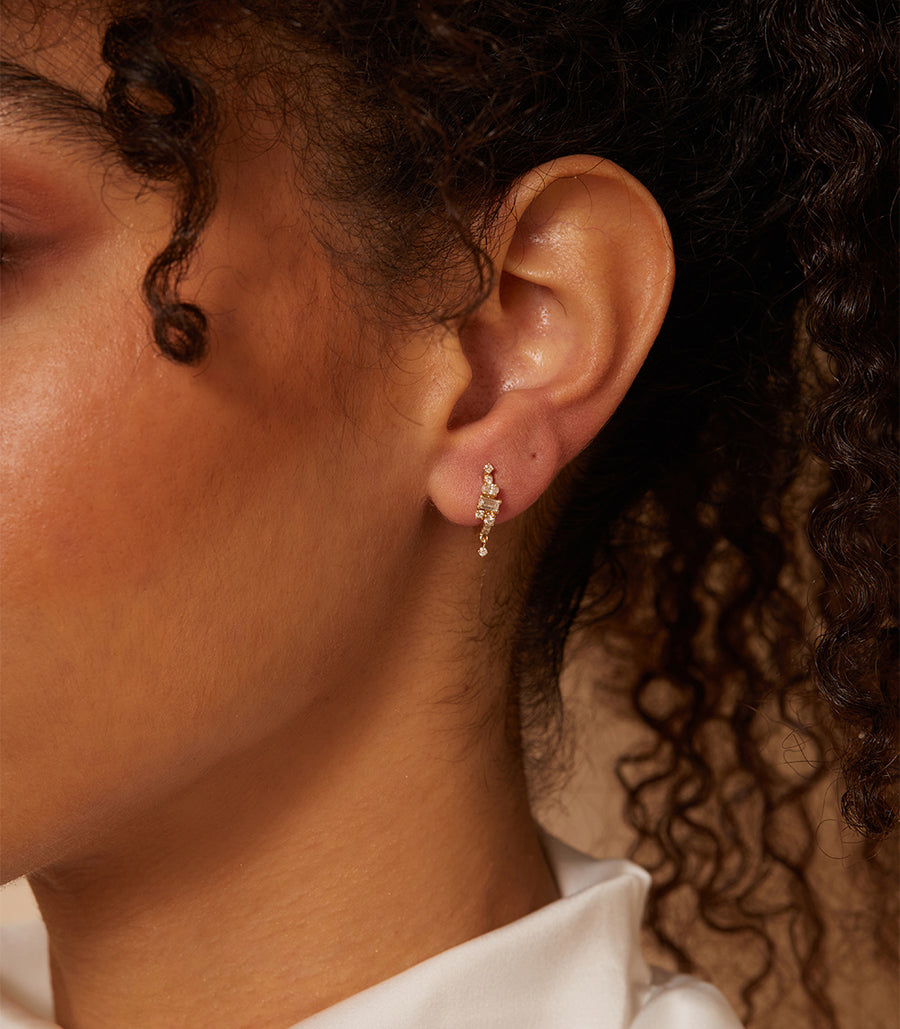 Tiny Mosaic Huggie – Sofia Kaman