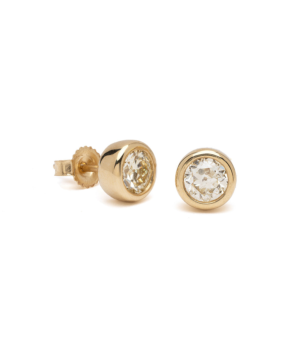 Diamond Bezel Studs – Sofia Kaman