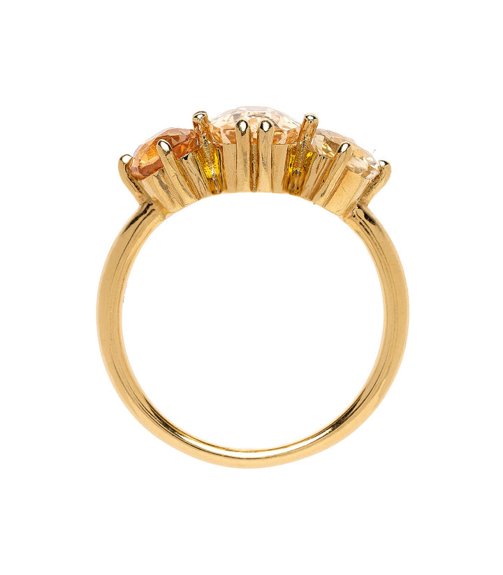 Claudette 3 Stone Engagement Ring – Sofia Kaman